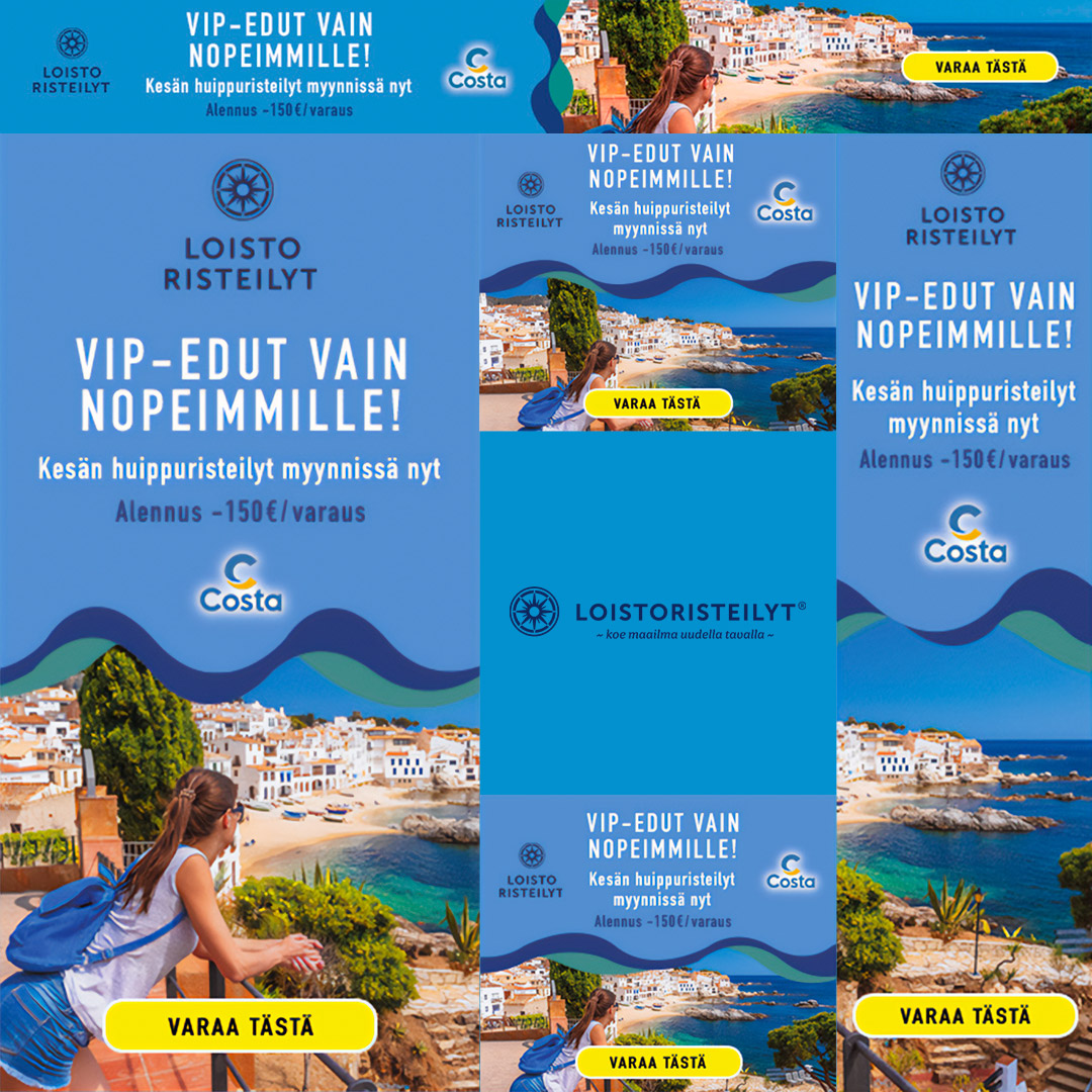 Google Display -bannerimainokset Loistoristeilyille - Oddy Digital